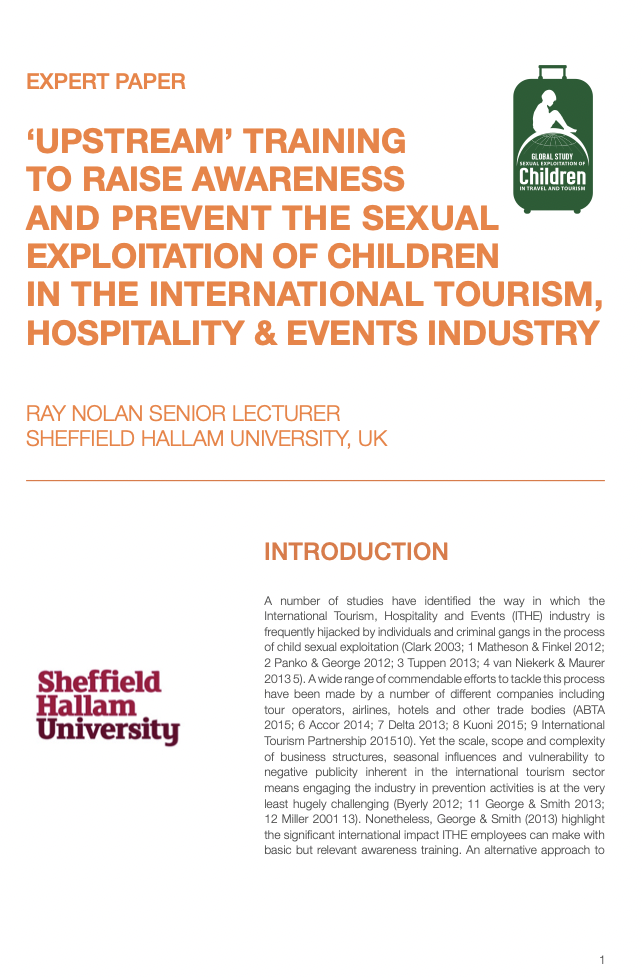 Expert Paper - ‘Upstream’ Training to Raise Awareness and Prevent the ...