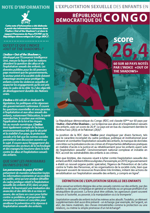 Democratic Republic of the Congo - Briefing Paper - ECPAT